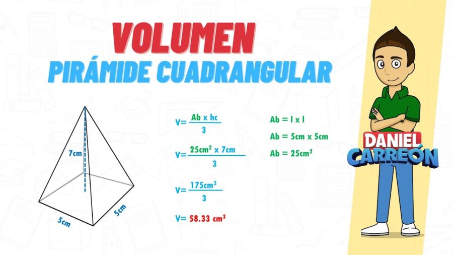 Descubre cómo calcular el volumen de una pirámide de base cuadrada de ...